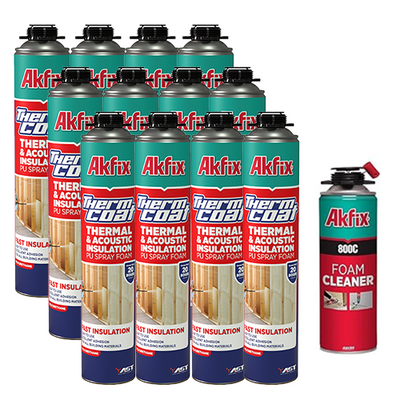 Akfix Thermcoat Insulation & Acoustic Professional Foam 28.7 Oz / 850Ml ...