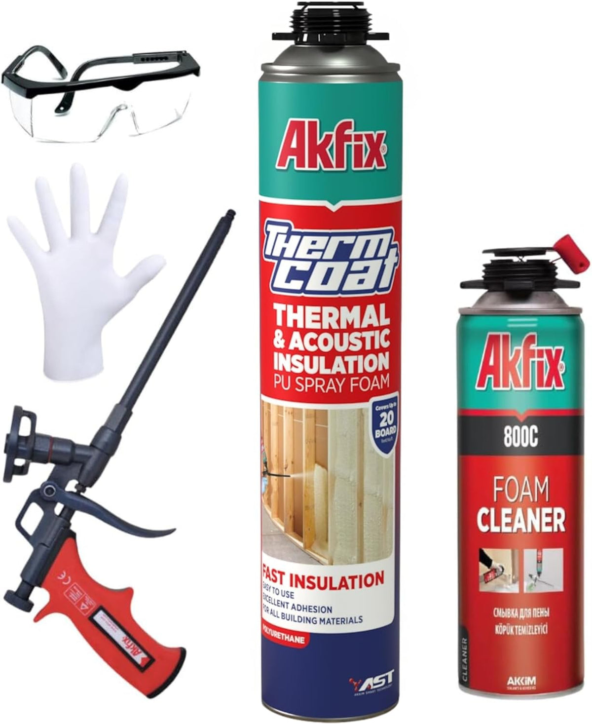 Akfix Thermcoat Insulation & Acoustic Professional Foam 28.7 Oz / 850Ml ...