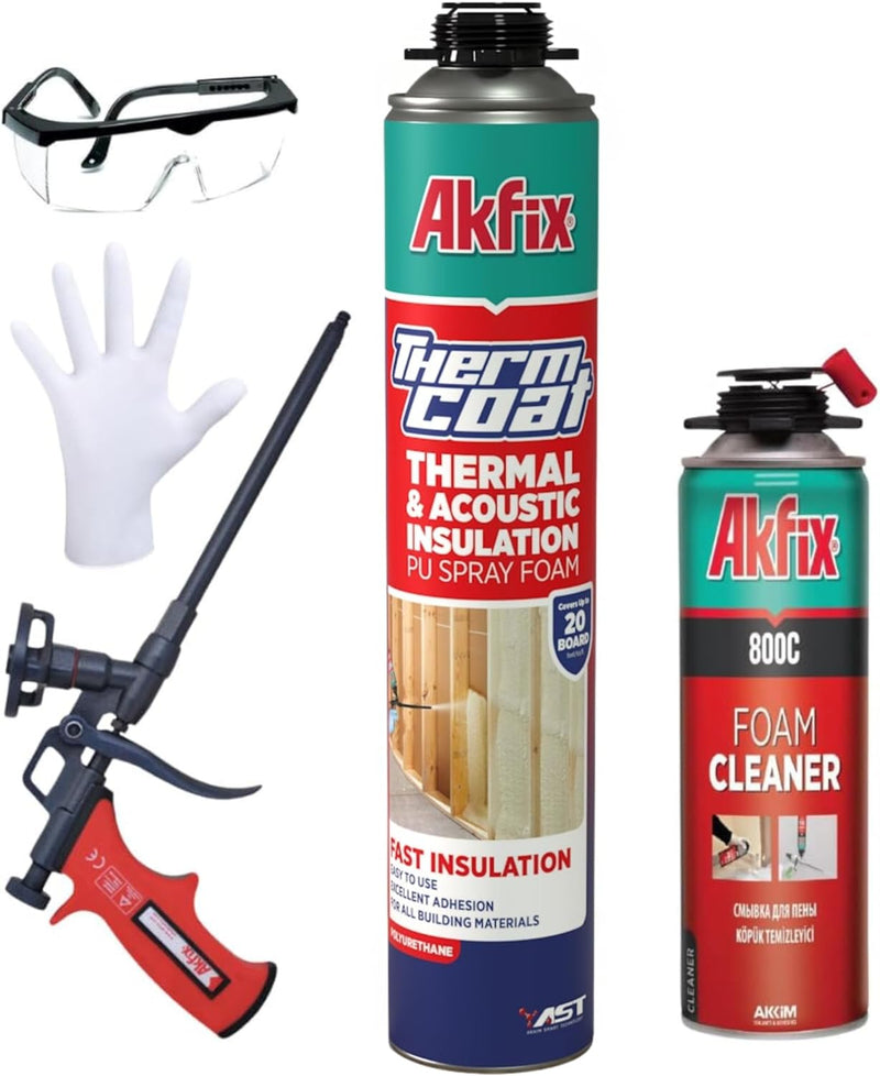 Akfix Thermcoat Insulation & Acoustic Professional Foam 28.7 Oz / 850Ml ...