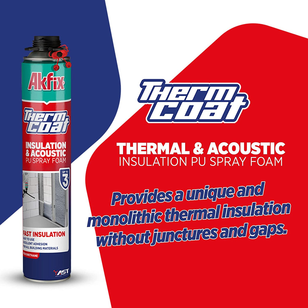 Akfix Thermcoat Insulation & Acoustic Professional Foam 28.7 Oz / 850Ml ...