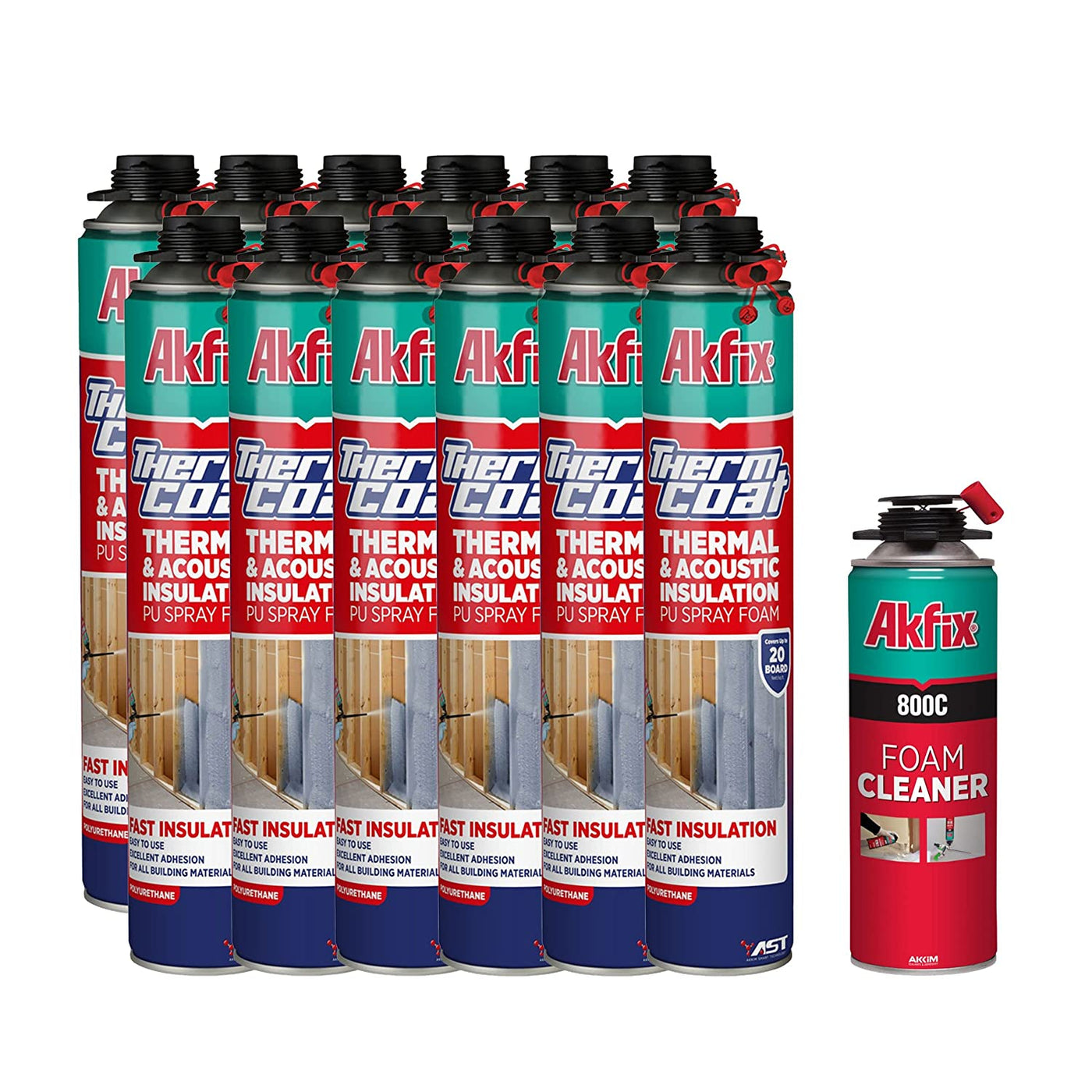 Akfix Thermcoat Insulation & Acoustic Professional Foam 28.7 Oz / 850Ml ...